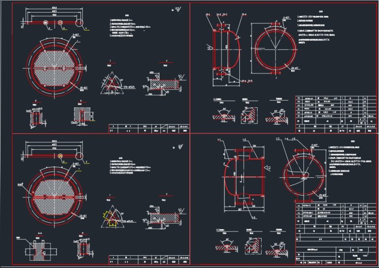 DN900蒸汽-水换热器装配图+零件图CAD图纸下载 - 作图吧